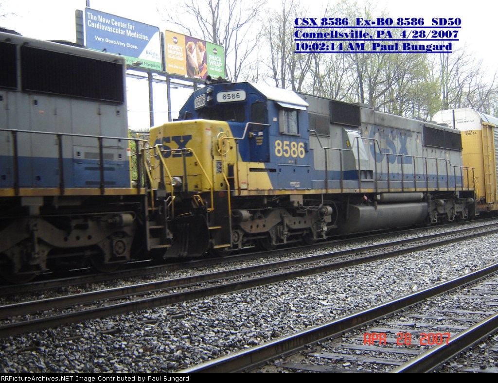 CSX 8586 Ex- B&O 8586 SD50 April 28, 2007